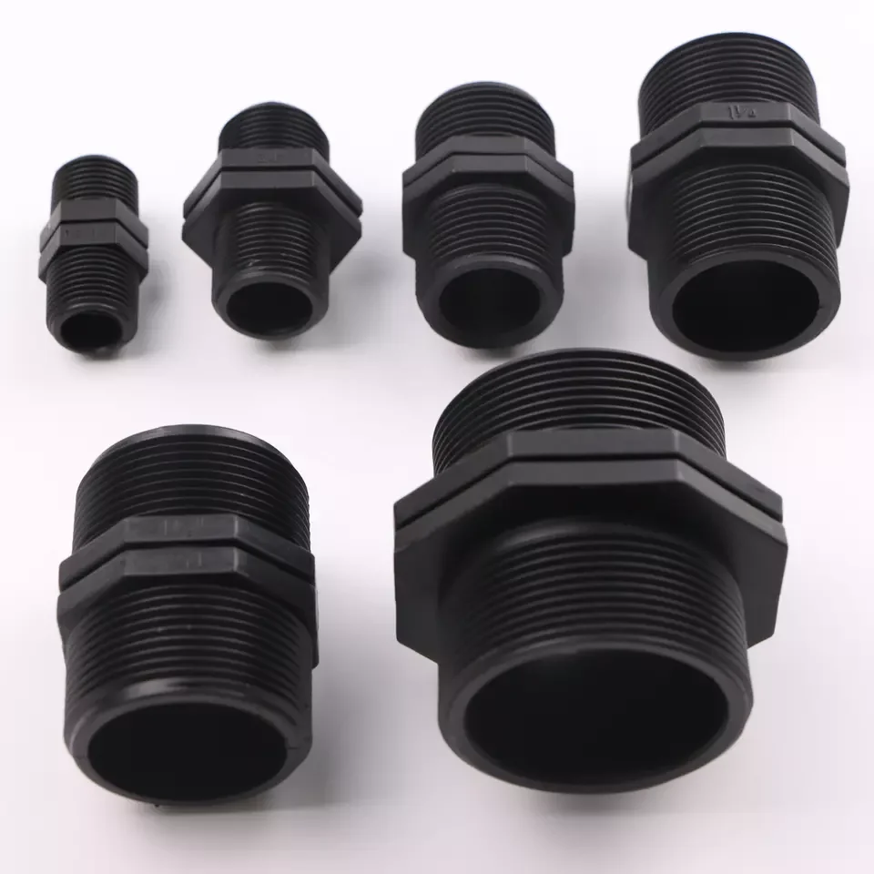 Pipe Connector PVC LDPE PE Pipe Fittings BSP Nipple for Agriculture and ...