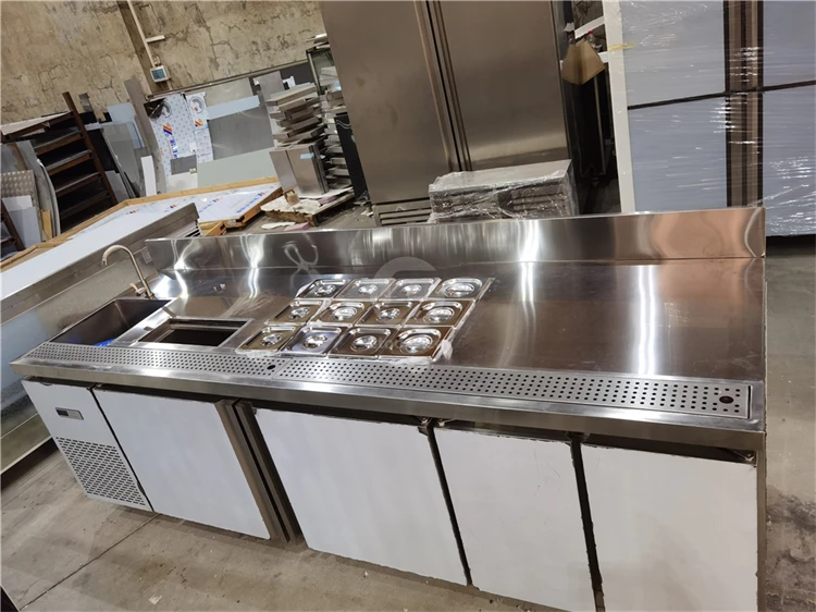 Stainless Steel Cocktail Station with Drawer Fridge – Ideal Bar Counter ...
