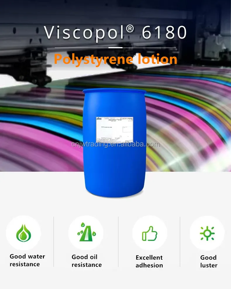 Allnex Water-based Acrylic Lotion Viscopol 6180,Low Foam Polyphenyl Ink ...