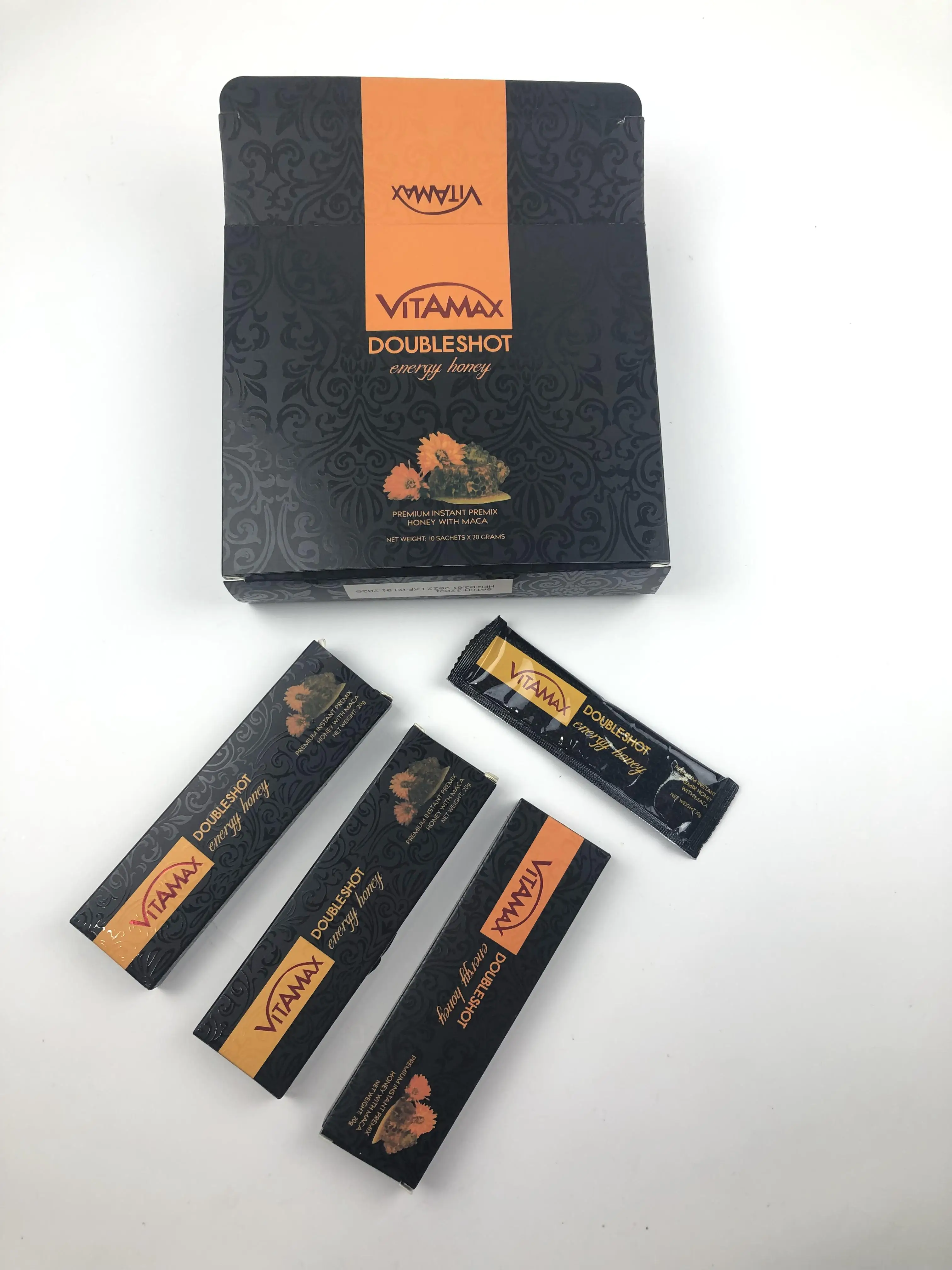 Honey Packaging Box With Sachet Custom Design Vital Vip Vitamax Honey ...