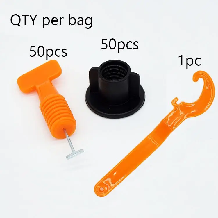 T Pin Tile Leveler Adjustable Tile Spacers T-lock Yellow Reusable Kit ...