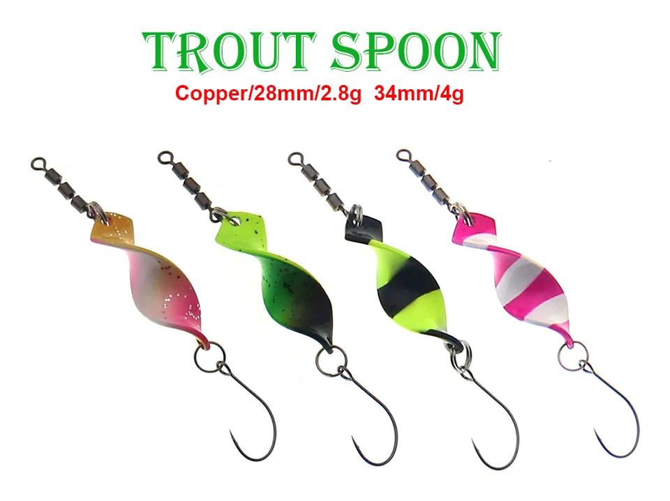 Twisted Metal Trout Fishing Spoon Lures - Jigging Baits