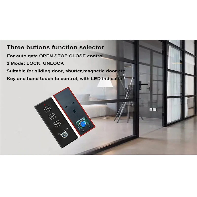 Three Buttons Function Selector Key Control Touch Switch