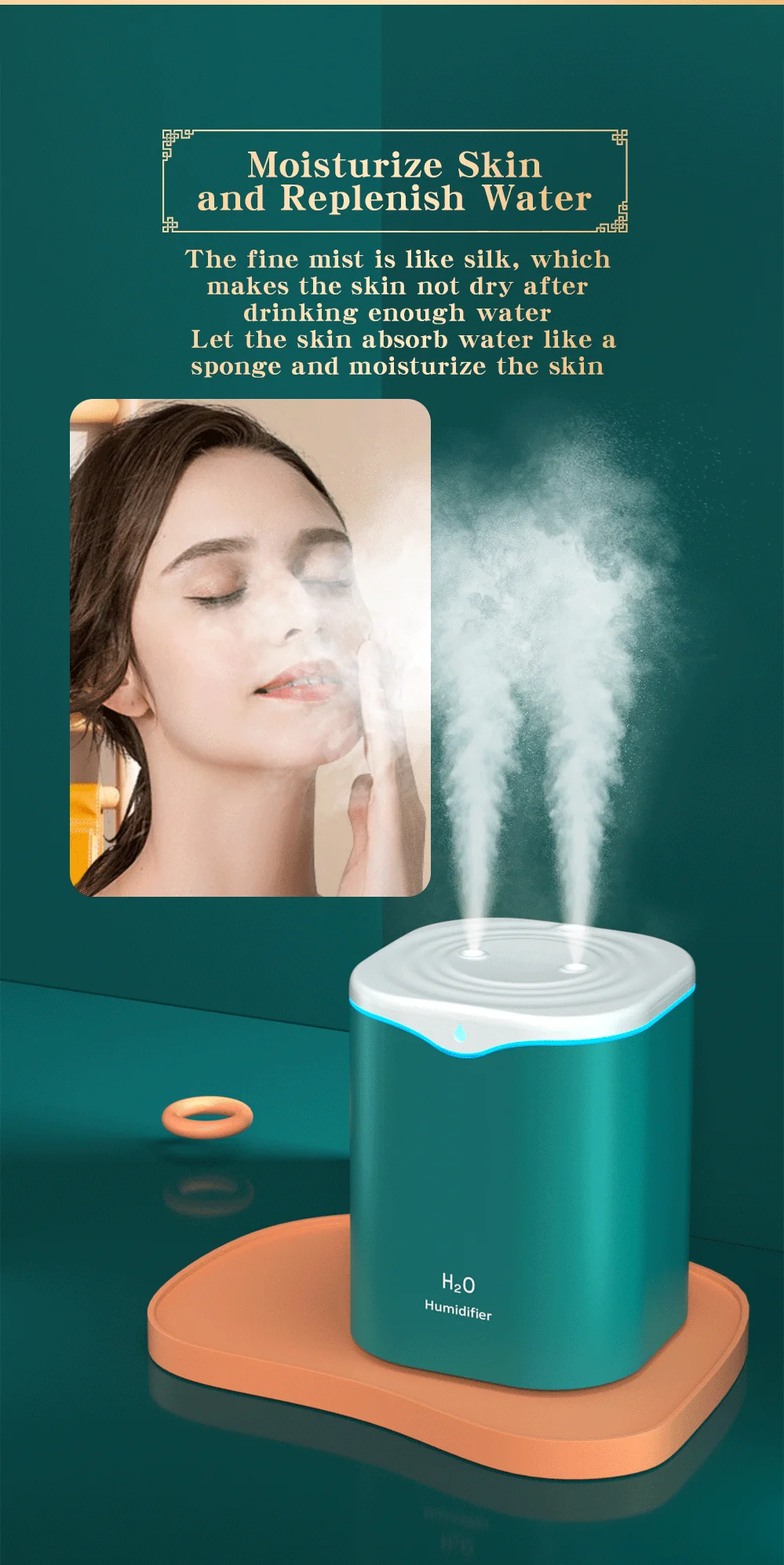 USB Air Humidifier 2L - Aromatherapy & Heavy Fog Diffuser