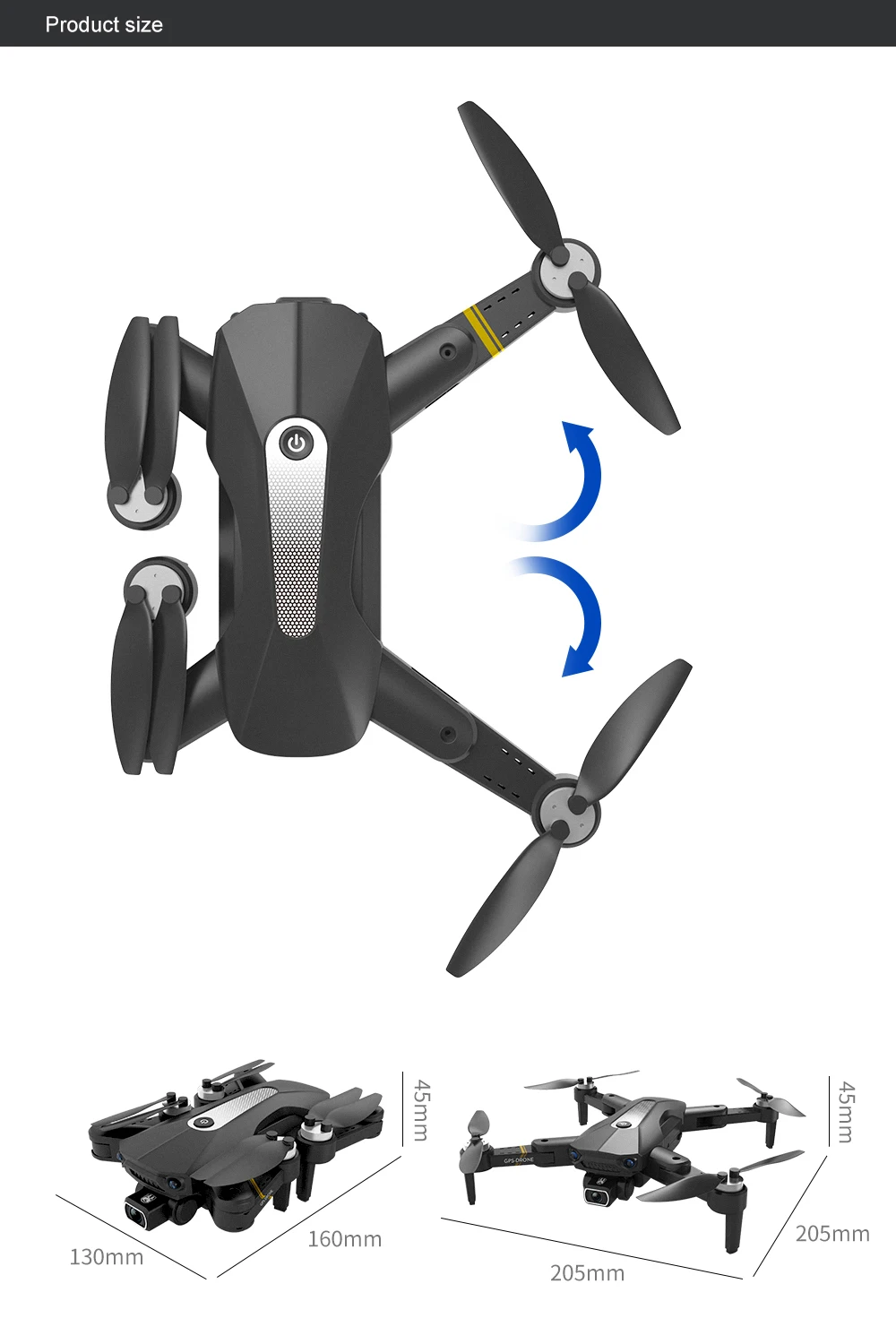 K80 PRO GPS RC Drone With 4K Professional Aerial Photographic Foldable Quadcopter With Camera ...