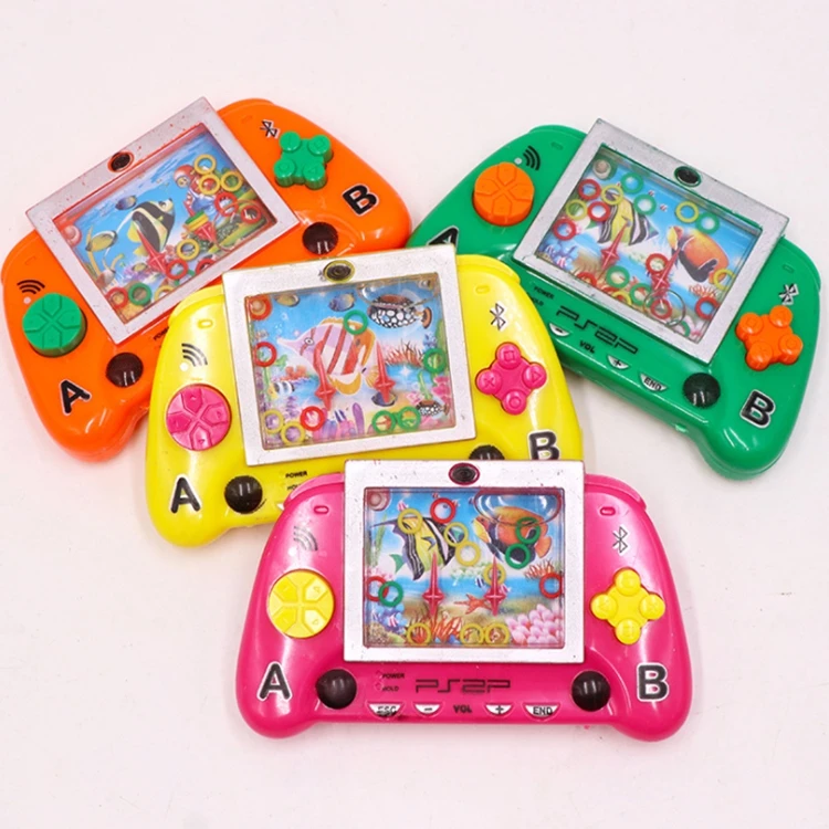 Mini Handheld Game Console - Squeeze Plastic Water Ring Game Toys Gifts ...