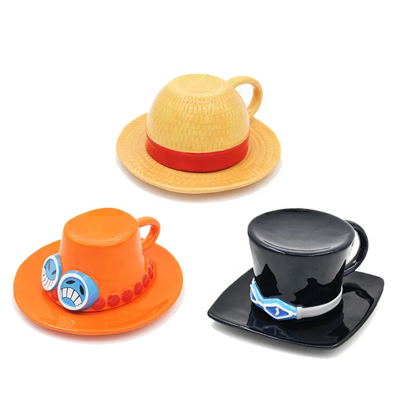 3D Relief Painted One Piece Cartoon Water Cup Inverted Ceramic Coffee ...