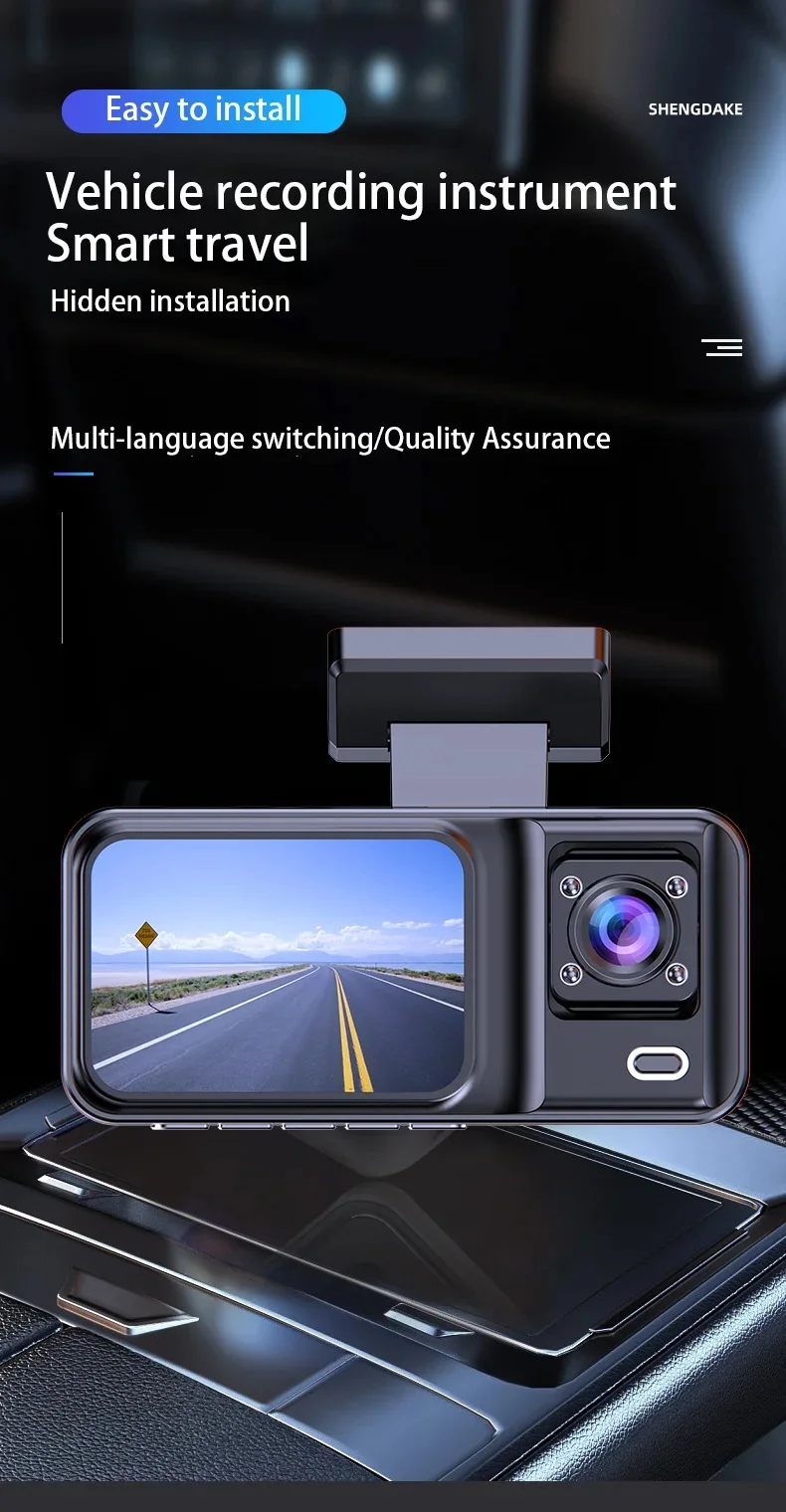 1080p Dual Channel Front And Back Rear View Mirror Gps Car Truck Camera ...