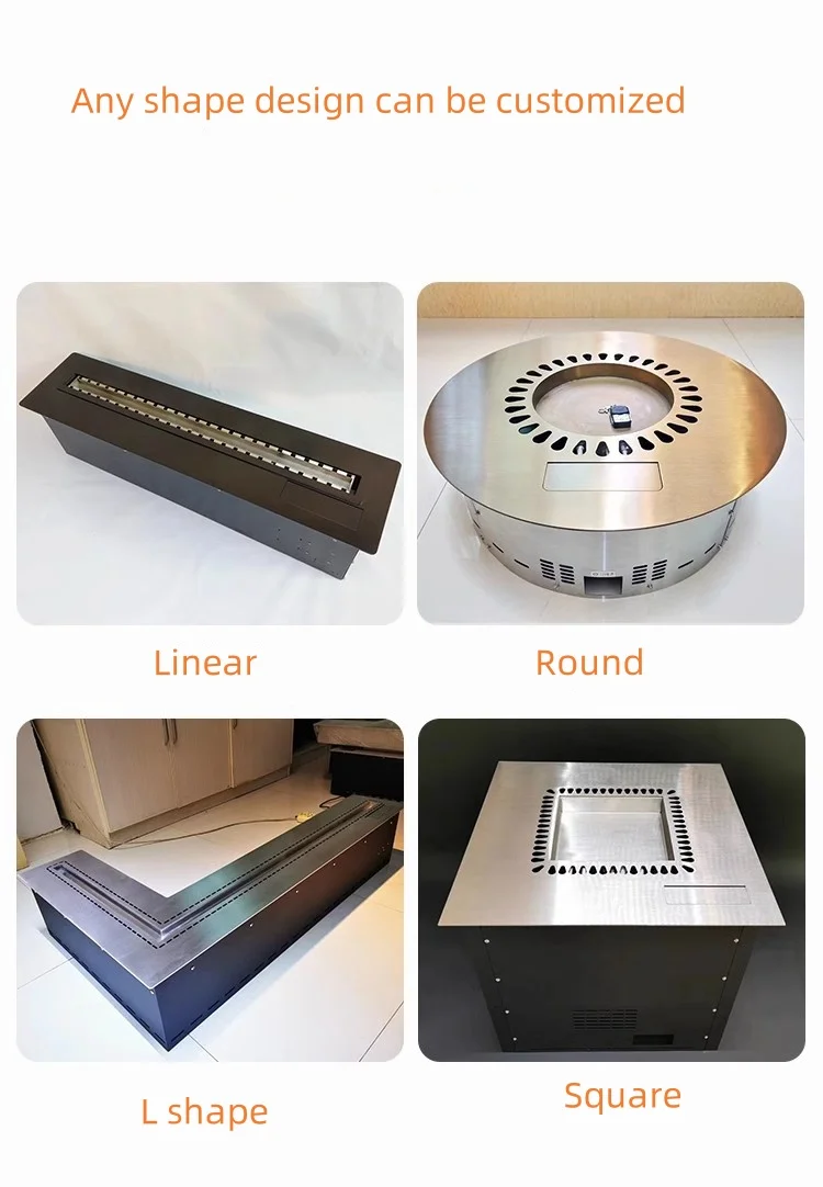 900mm Manual Small Apartment Bioethanol Fireplace Burner Modern Design ...