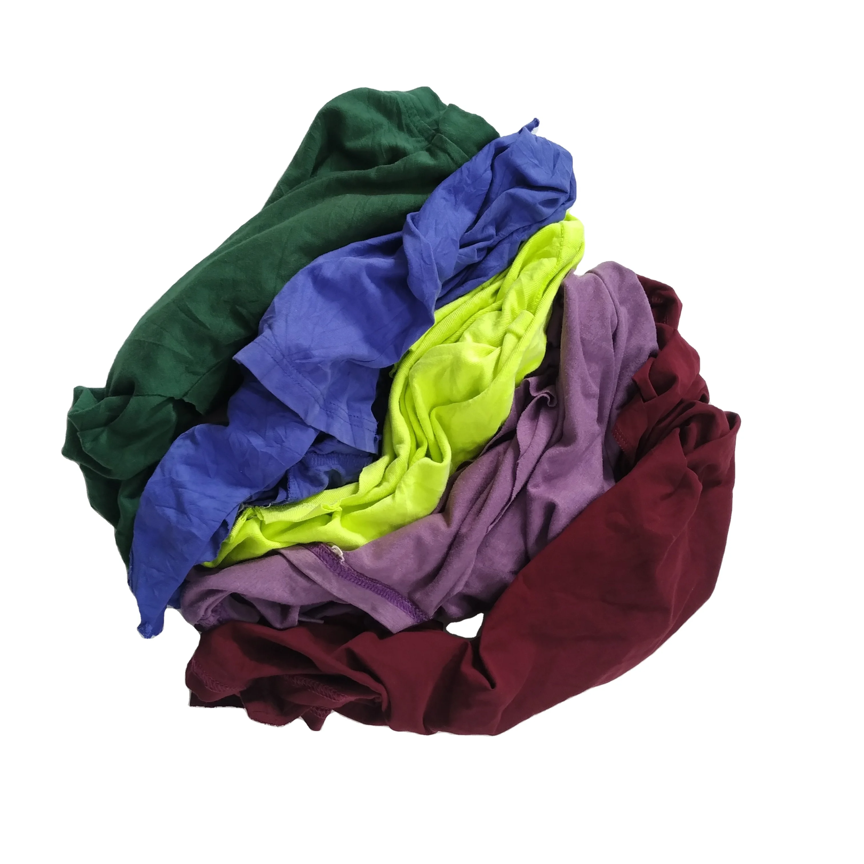 High Quality 10kg Bale Package Color Cotton Rags for Industrial Use