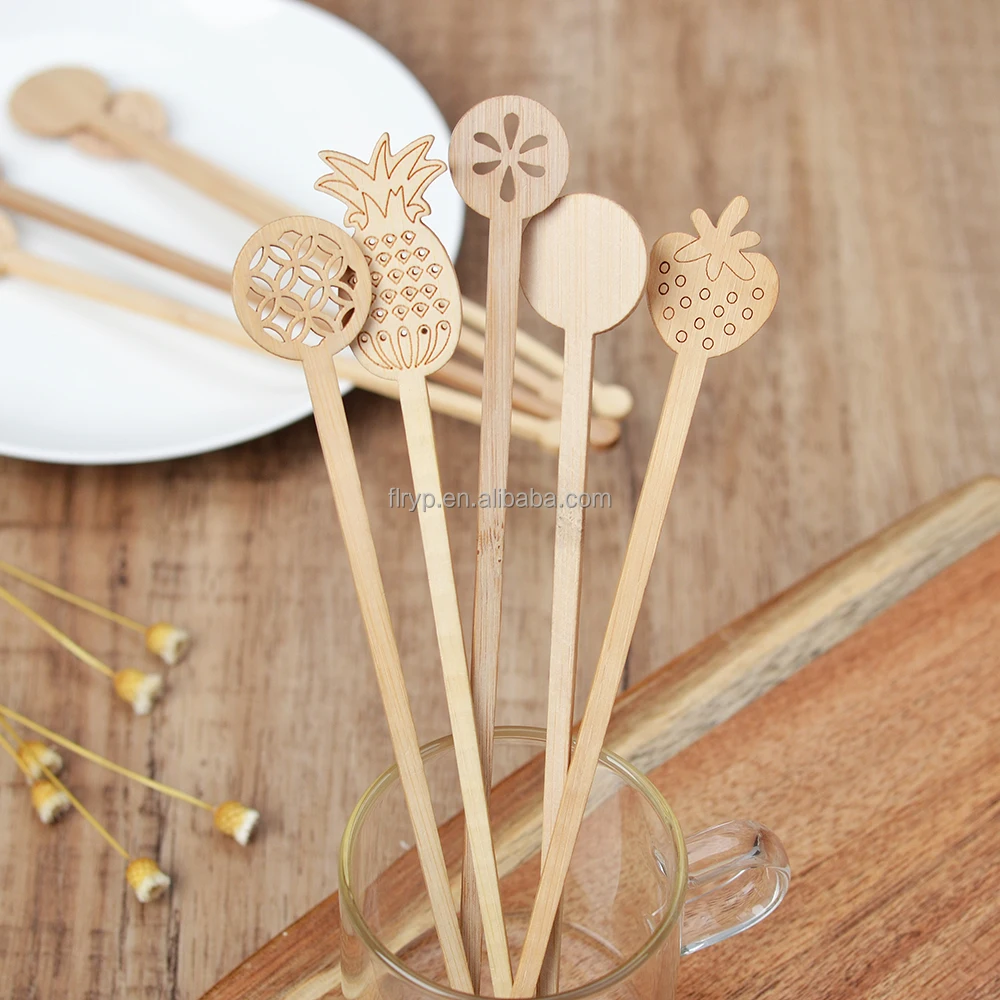 Bambus Biodegradable Coffee Mixer Disposable Drink Sticks