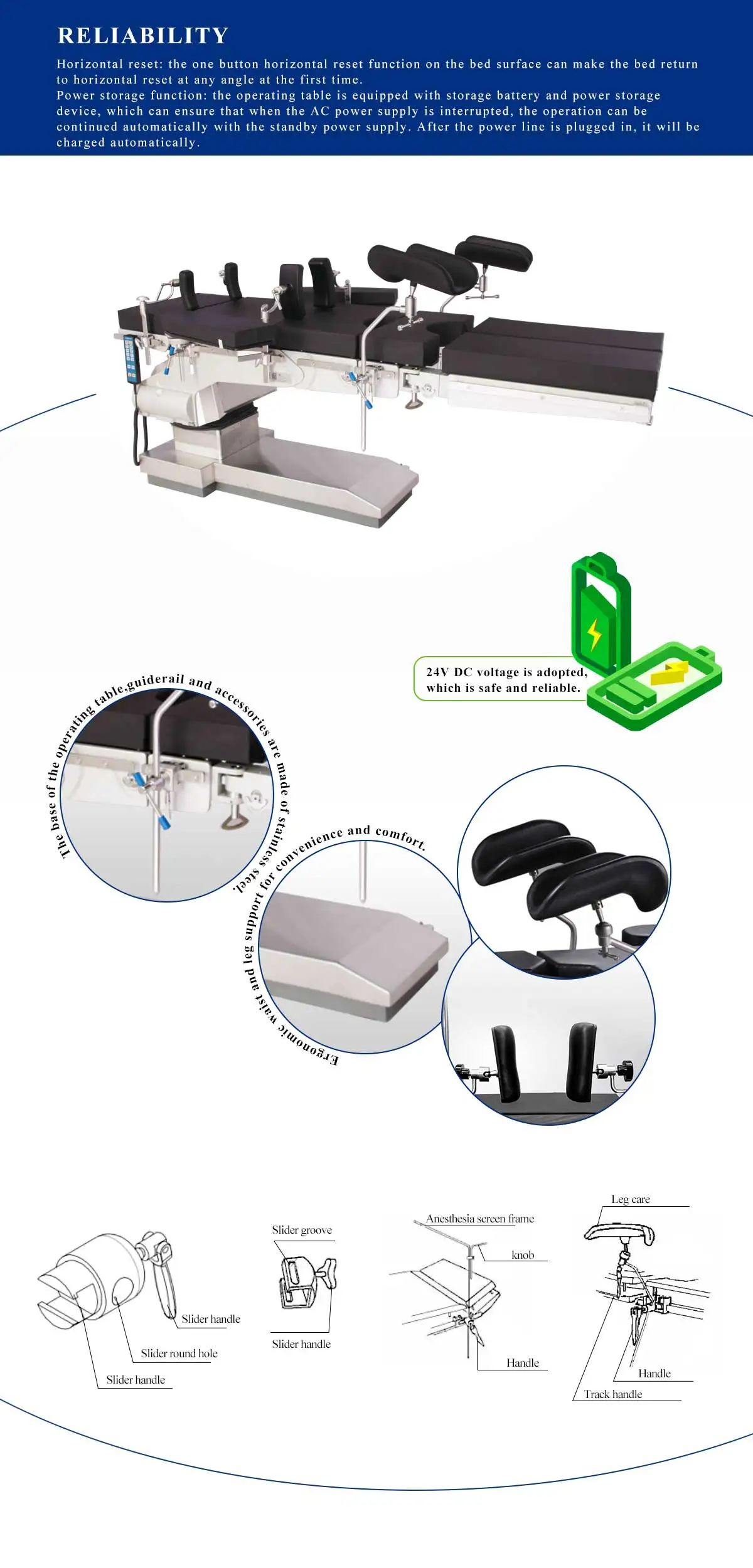 SNBASE8900Carbon Fiber Surgery Operation Table Electro-hydraulic ...
