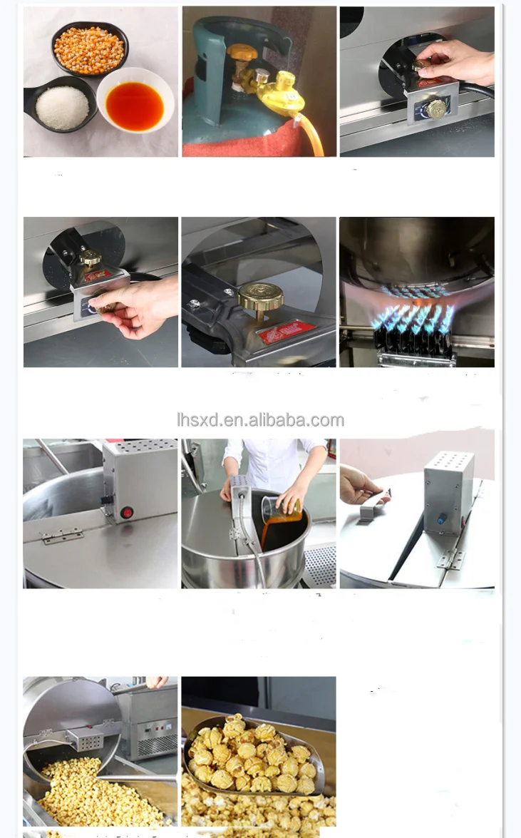 Stainless Steel Semi-Automatic Commercial Popcorn Maker Machine - OEM