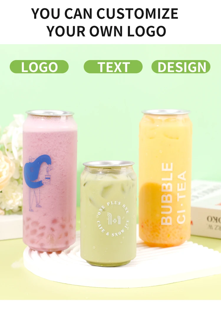 Custom Logo Printed Clear PET Cans for Coffee & Soda - OEM | Wholesale