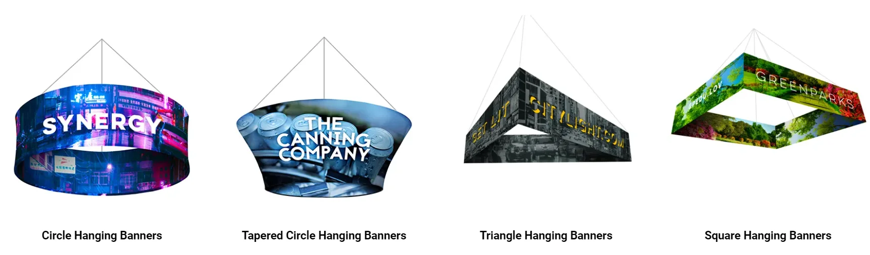 Overhead Trade Show Booth & Exhibit Hanging Banner Brand Promotion ...