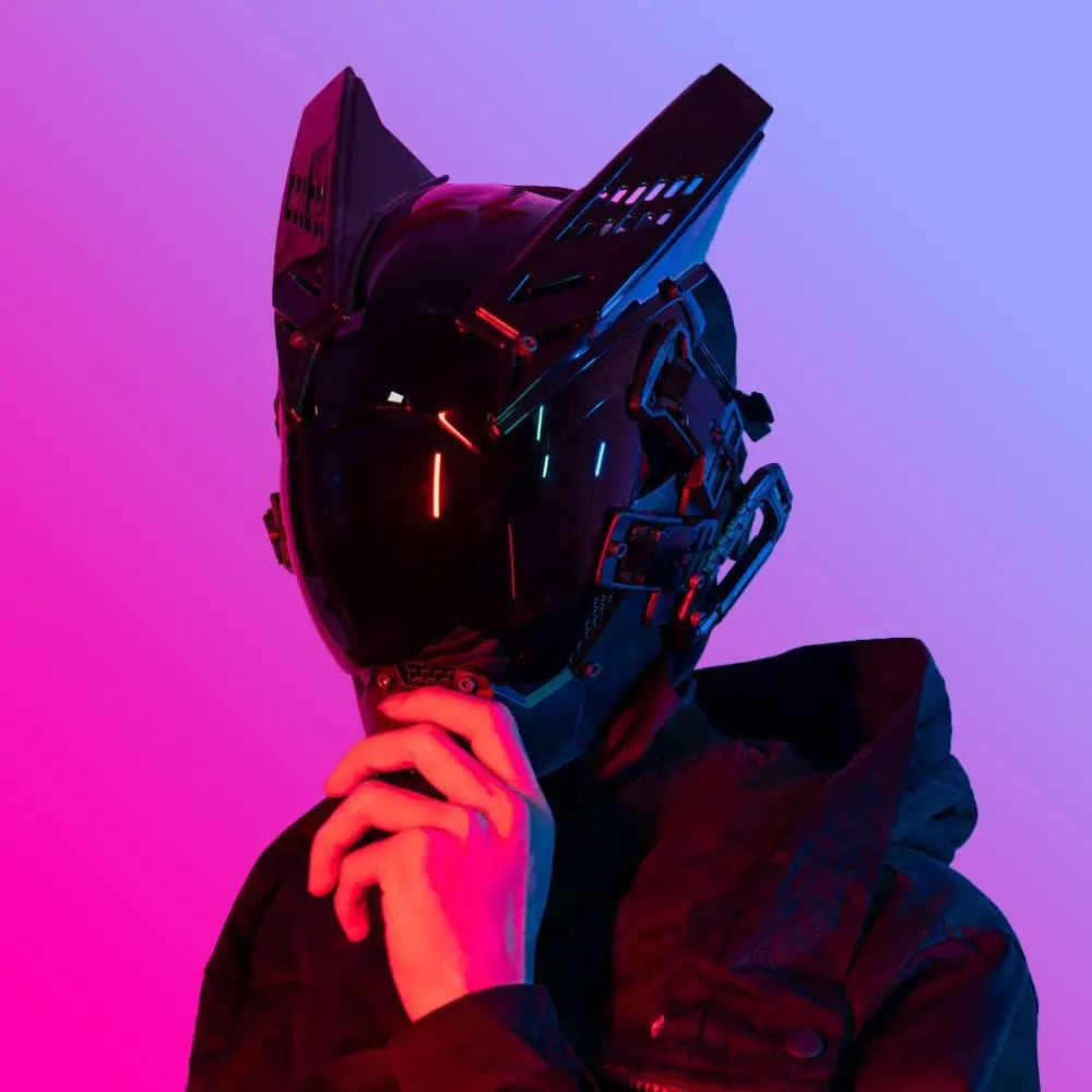 Cyberpunk Mask Black - Halloween Cosplay Costume Mask