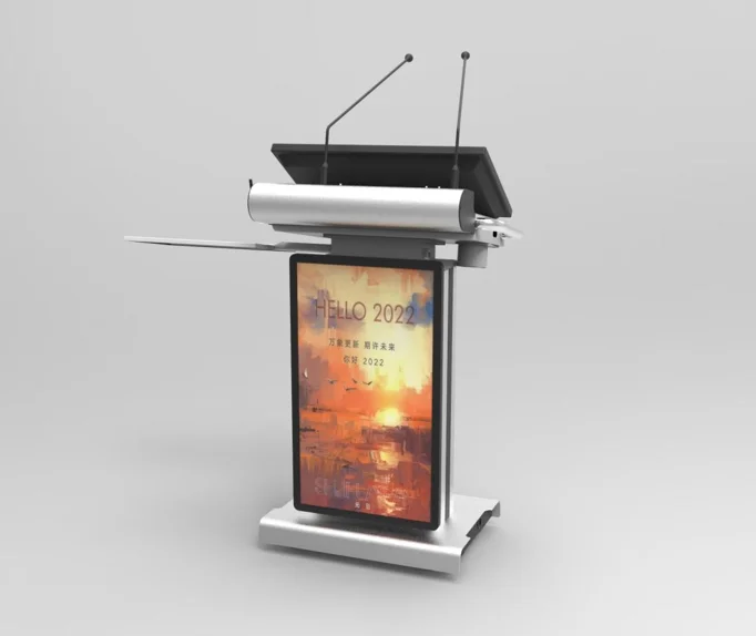 Multimedia Podium Lectern with 23.8" Front Screen smart podium with ...