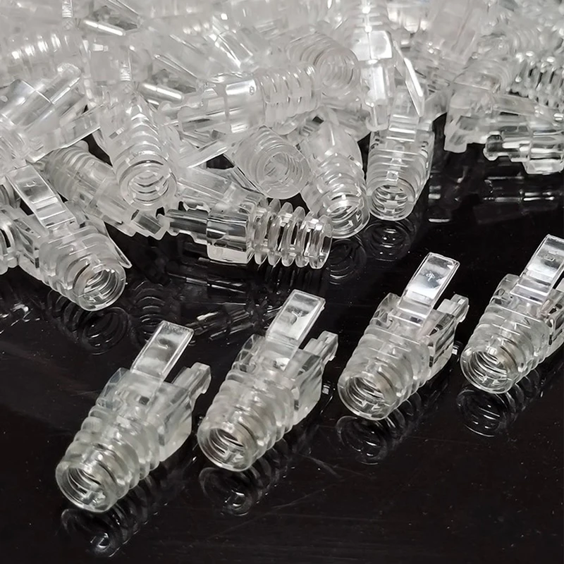 cantell transparent rj45 connector boot cat6 cat 5e Modular plug boot ...