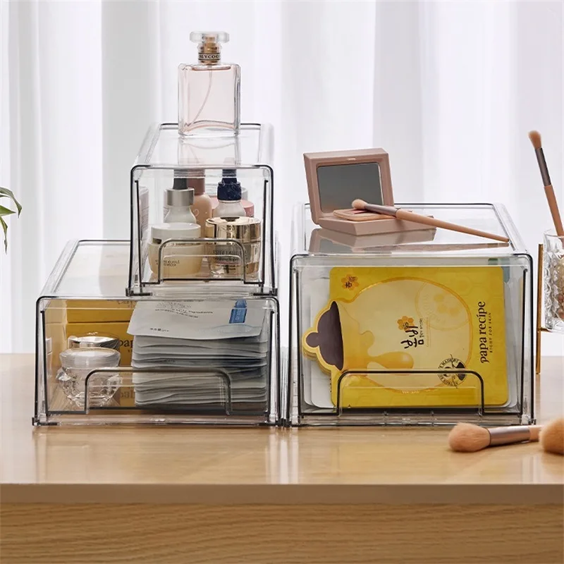 Plastic Storage Organizer Container Bin Mask Organizer Holder Face ...