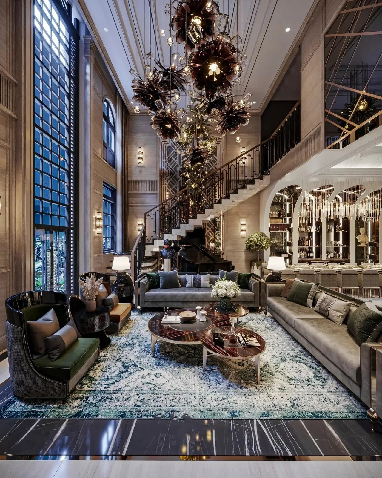 Modern Superior Hotel Lobby Ballroom Villa Design Creative Shopping ...