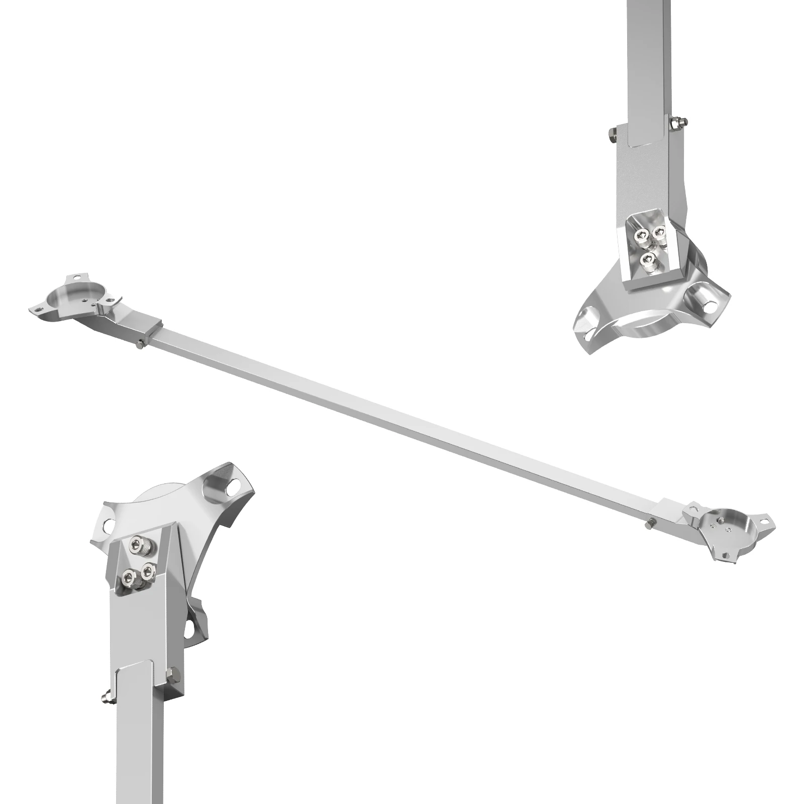 Bevinsee Aluminum Silver 3 Series Upper Front Strut Brace Tower Bar For ...