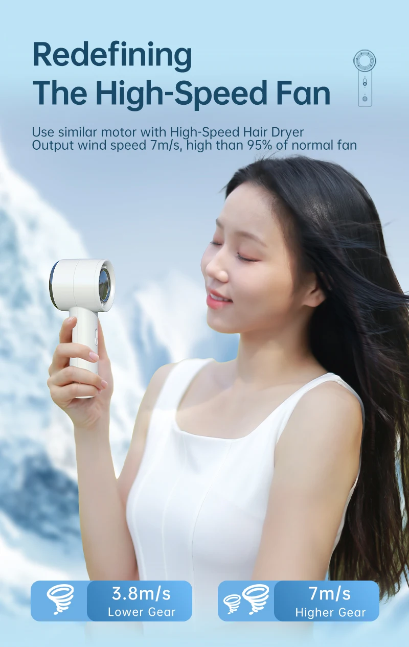 New Design High Speed Handheld Fan Portable Fan Rechargeable Fan ...