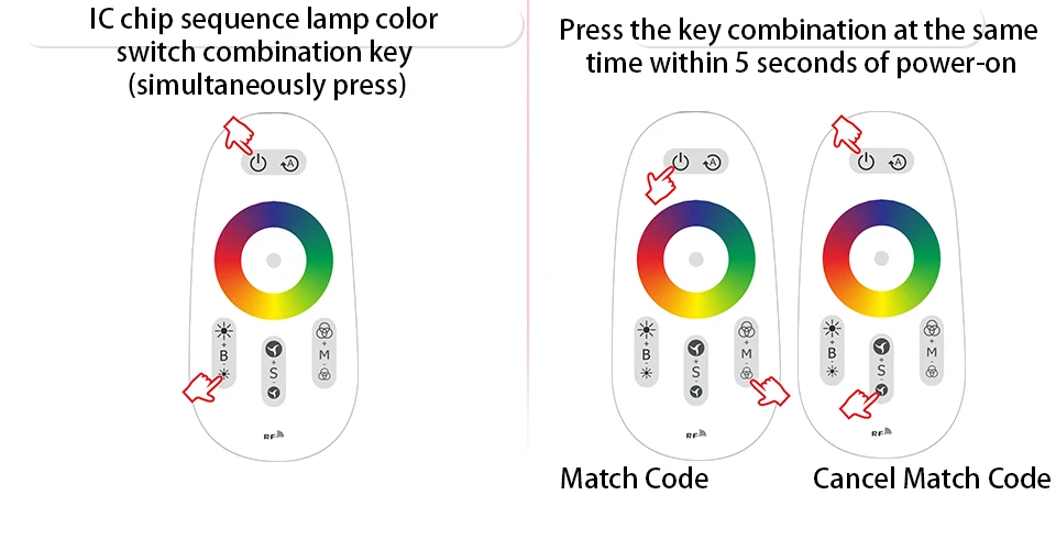 Mini LED RGB Controller - 5V to 24V, 3channel RF Control
