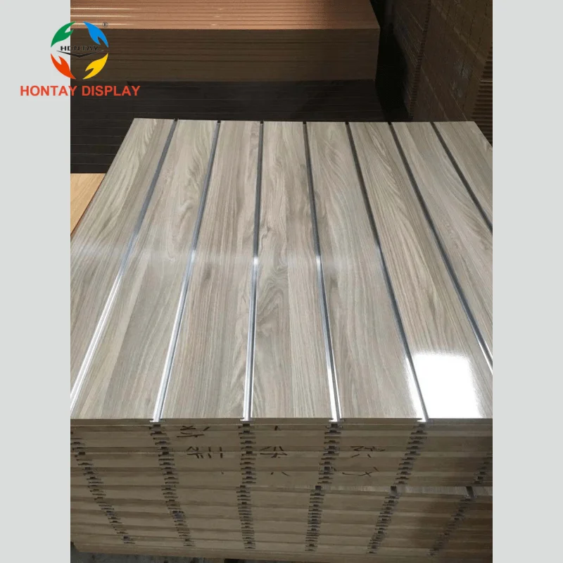 Grooved Aluminum Inserts Slatwall Panels Display Stand Slotted Mdf ...