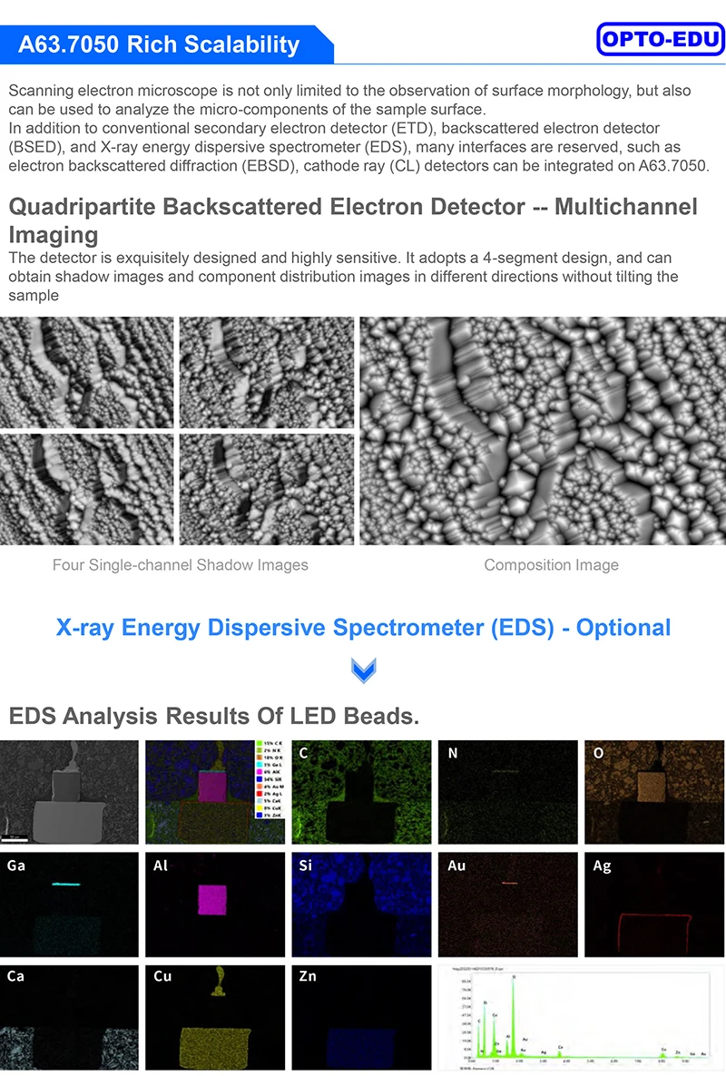 Opto-edu A63.7050 Auto Stage 2500000x 1.0nm Schottky Field Emission ...