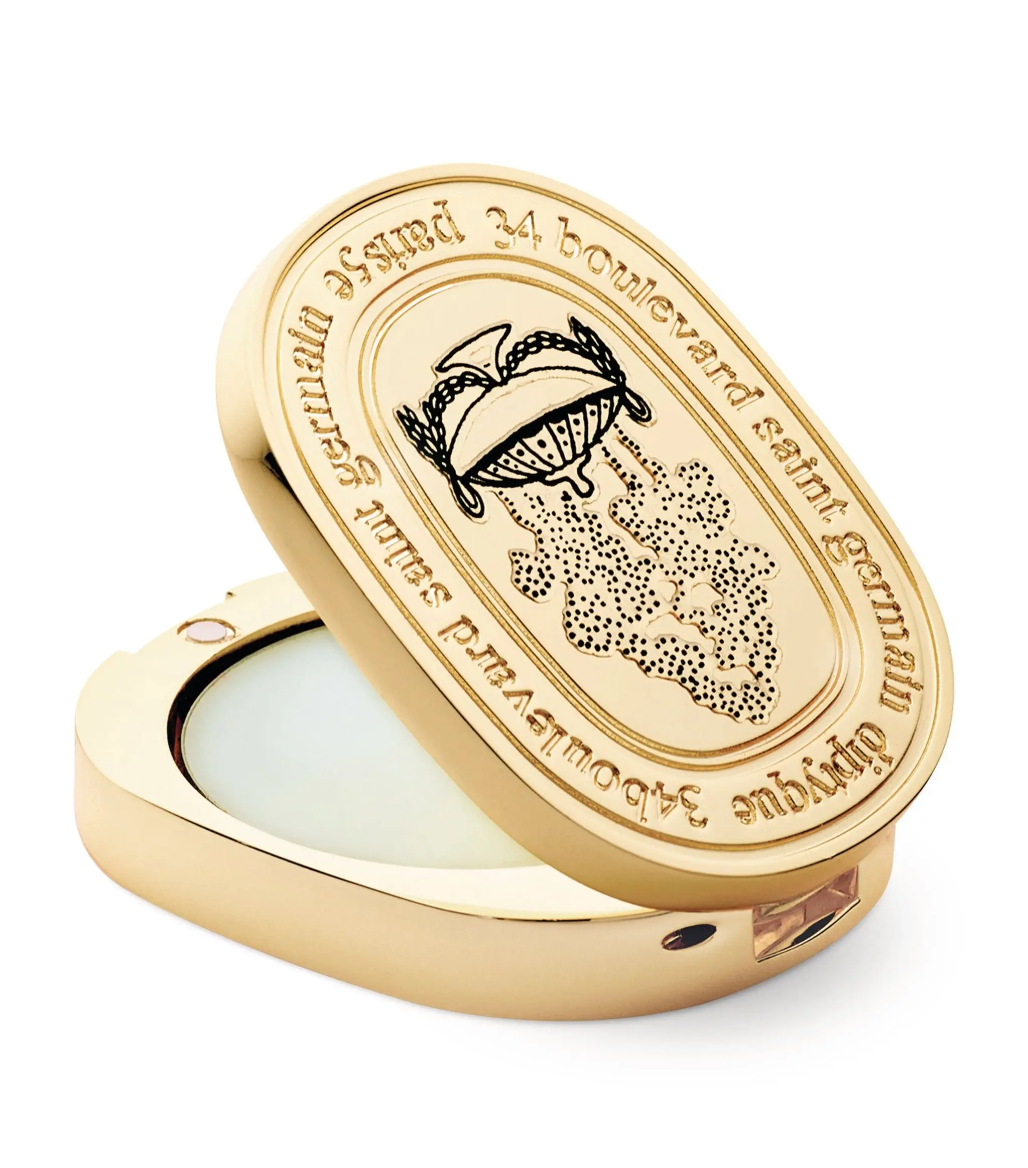 Gold Solid Perfume Container - Custom Engraving Logo