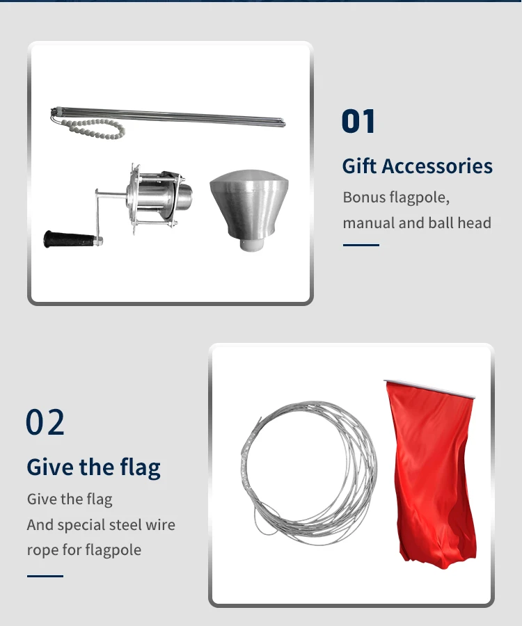 Heavy Duty Flag Pole - Automatic Raising & Lowering