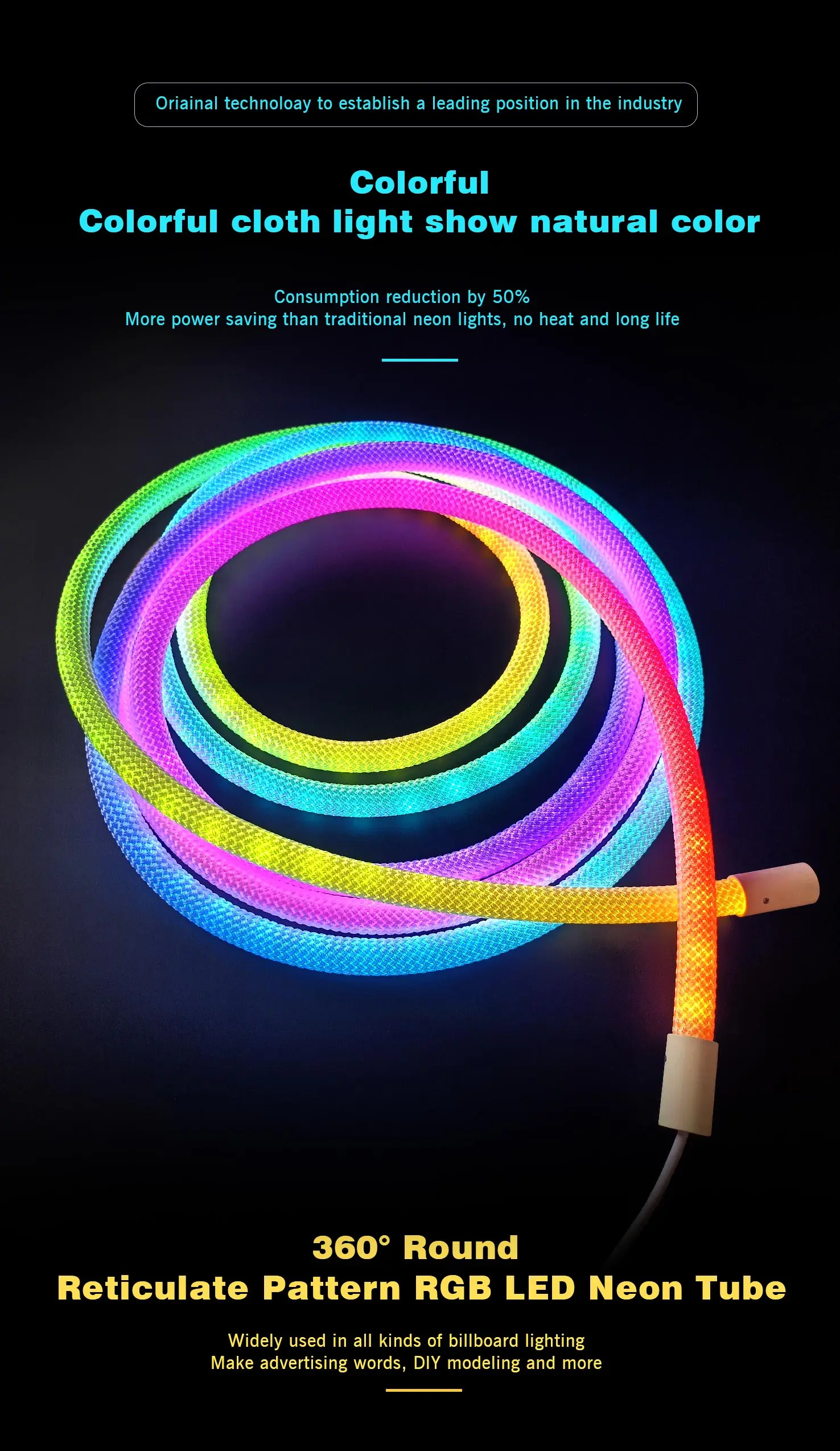 360° Flexible RGBIC Weave LED Neon Light Strip Kit with Smart APP Voice ...