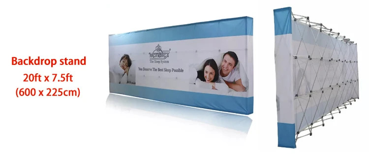 Customized Popup Exhibition Display Stand with Tension Fabric & Carry ...