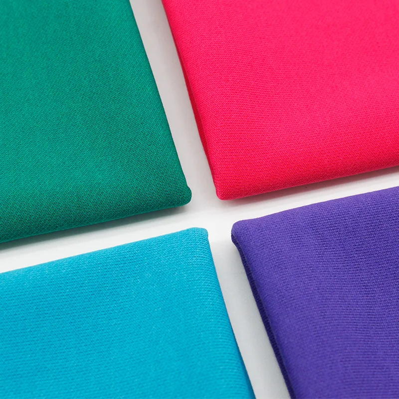 Custom Colors Combed 100 Cotton Interlock Knit Fabric Double Side Pure ...