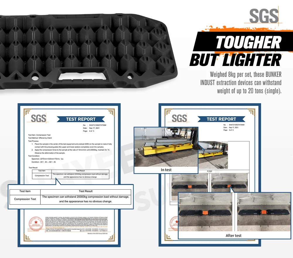 BUNKER INDUST Nylon Rubber Recovery Tracks - Heavy Duty