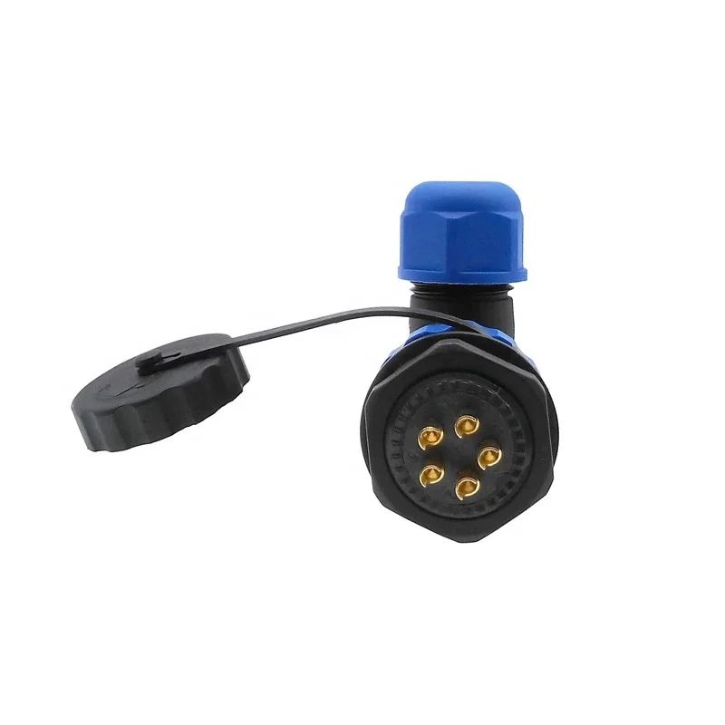 90 Degree Elbow Waterproof Connector 2pin Ip68 Industrial Power Angle ...