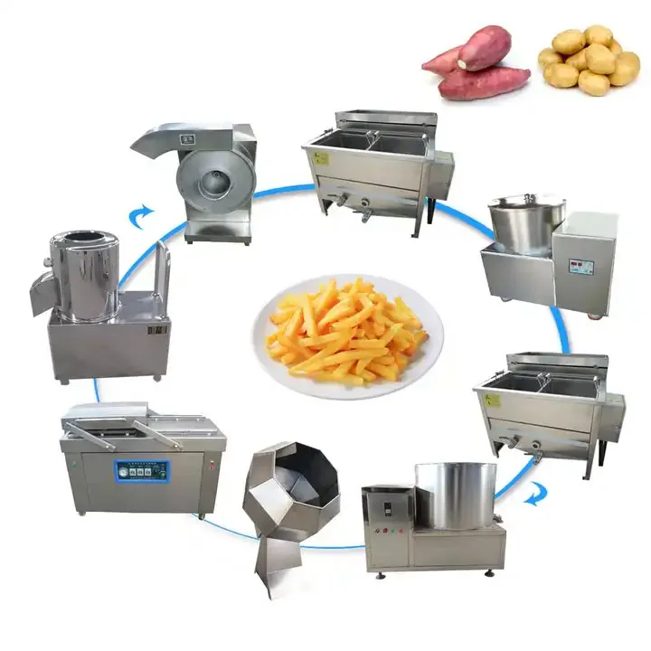 Industrial Fried Frozen French Fries Deoiling Making Machine Potato ...