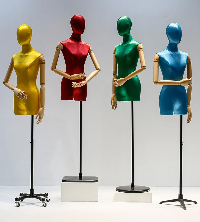 Wholesale Window Display Luxury Dress Form Women Flexible Wooden Arm ...