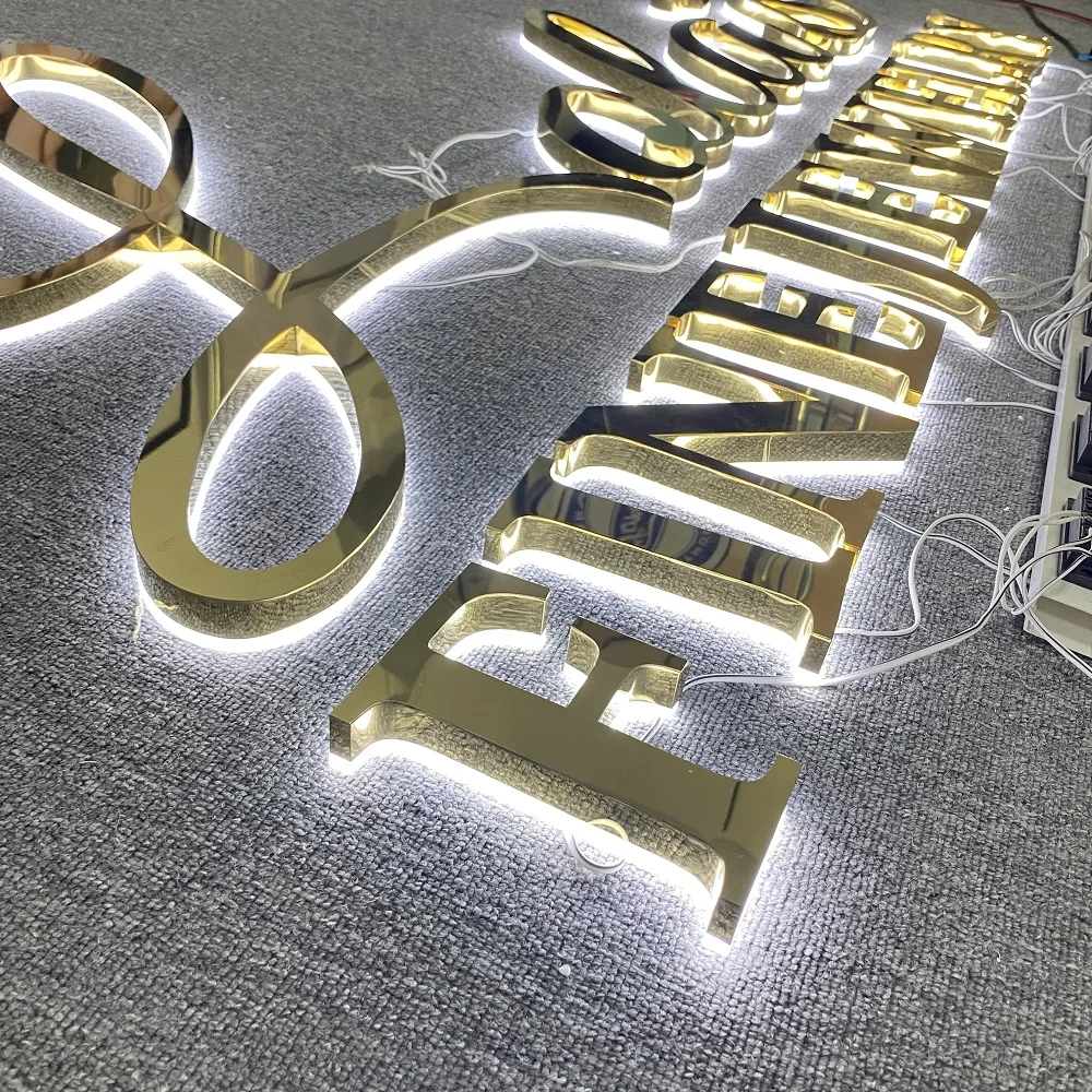 Made Wall Mounted Led Sign 3d Lighted Logo Channel Letters 3d Front ...