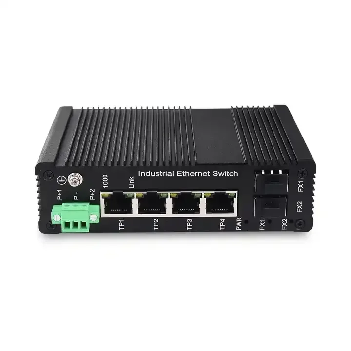 Din Rail Industrial 4 Port Gigabit PoE Switch 10/100/1000Mbps Managed Standard Active PoE Switch ...