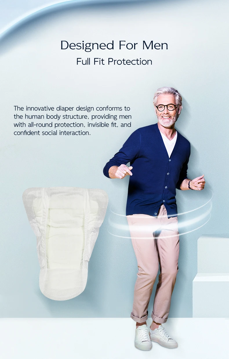 Absorbent Leakproof Breathable Cosy Urine Pad Disposable Adult Male Pad ...