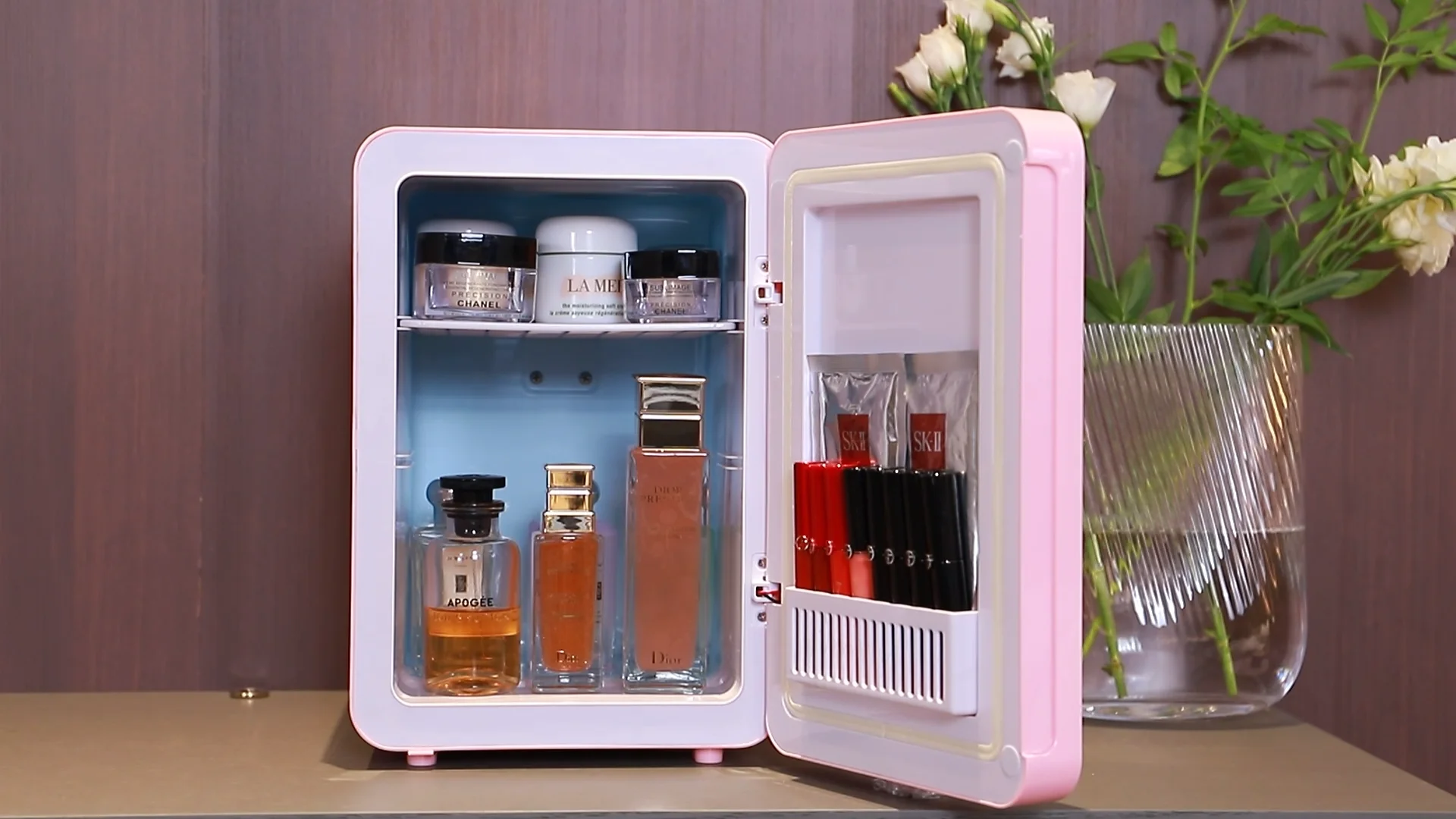 Cooler Box 10l Mini Bar Beauty Fridge With Mirror And Led Light - Buy ...