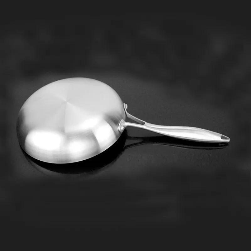3-ply Stainless Steel Fry Pan Large Frying Pan 32 cm Non-stick Hotel ...