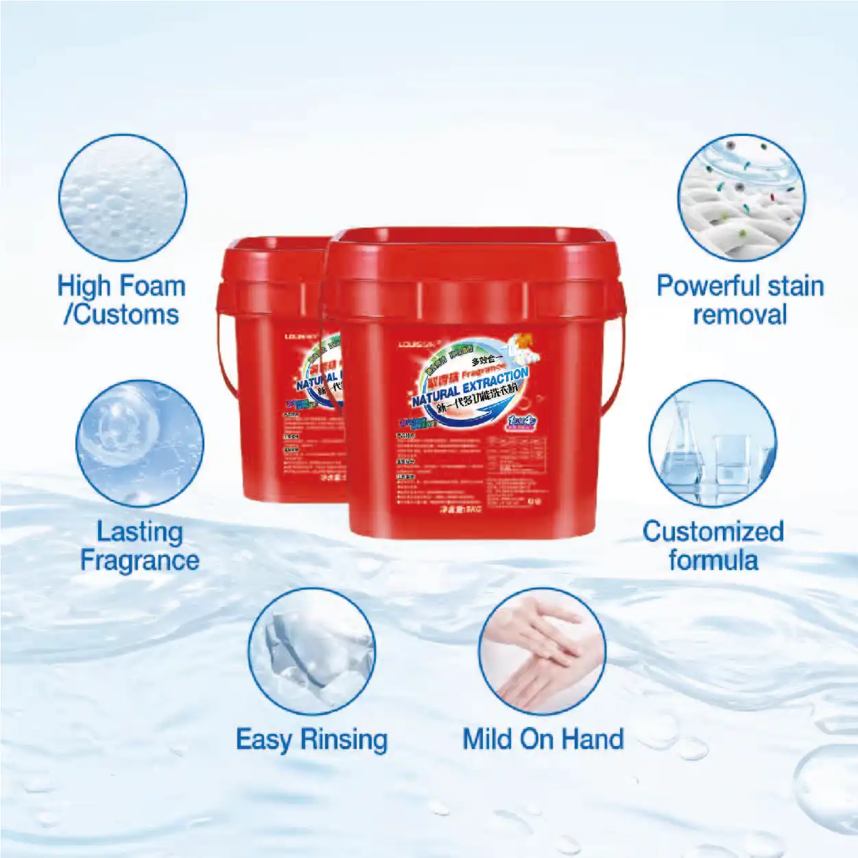 5kg Washing Powder by LOUIS SIR - High Foam & Stain Removal