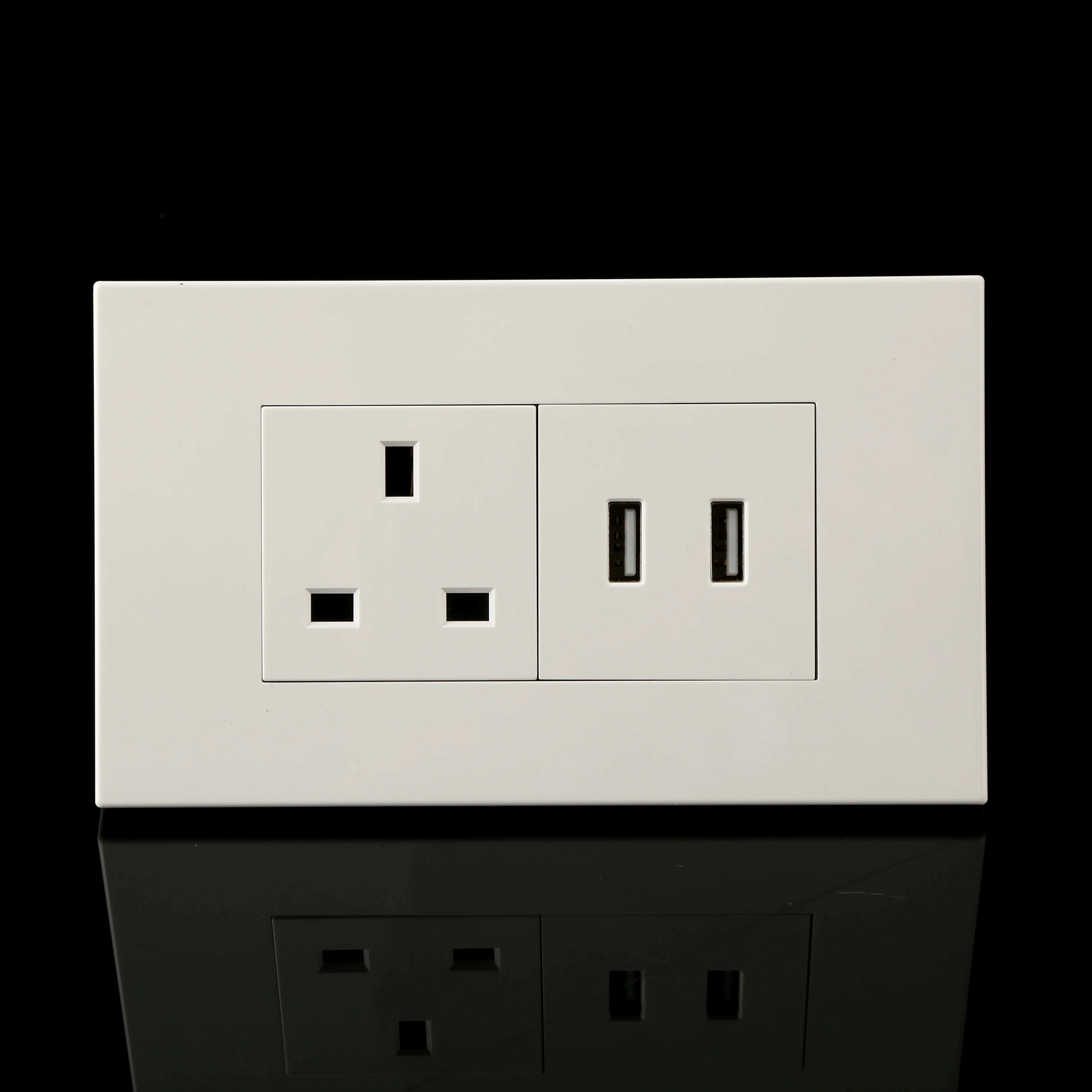 YUADON two USB British wall socket British standard wall socket British ...