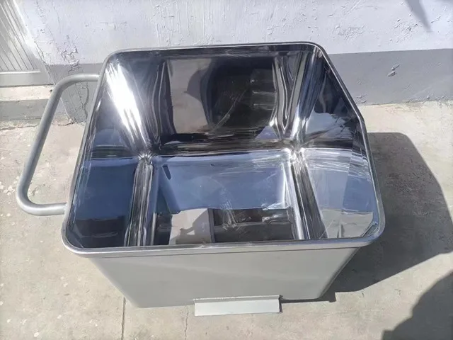 SUS304 200L Skip Car Trolley Lifting Machine Stainless Steel Meat ...