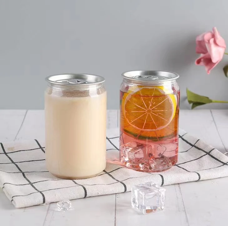 330ml/350ml/500ml/650ml Pet Transparent Plastic Soda Can Oem Factory ...