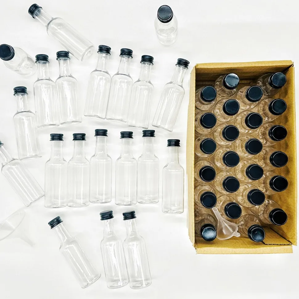 Clear PET Plastic Spirit Bottles - Perfect for Liquor & Juice