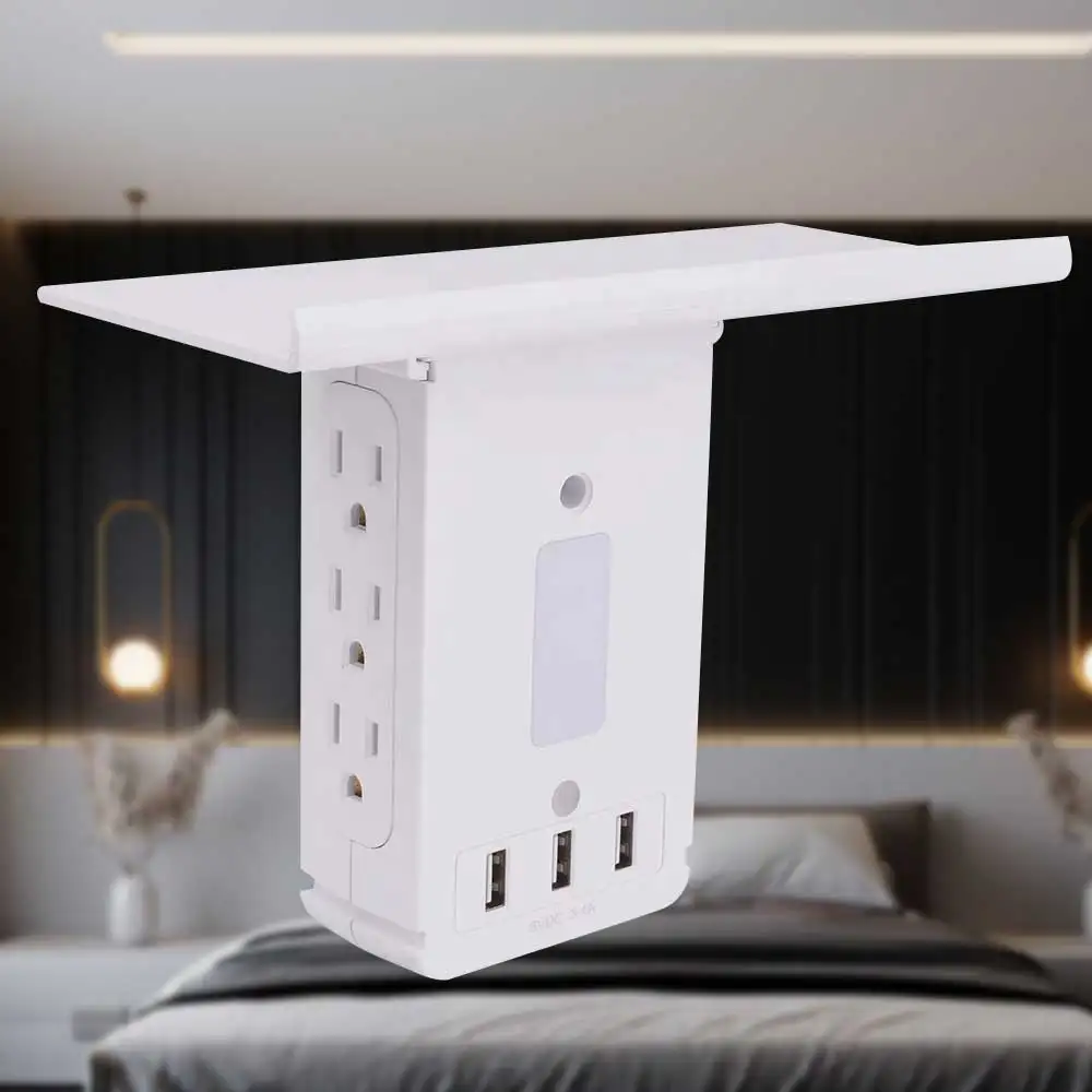 Oswell 6 Ac Outlet Usb Plug Wall Outlet Shelf Usb Plug Socket With ...