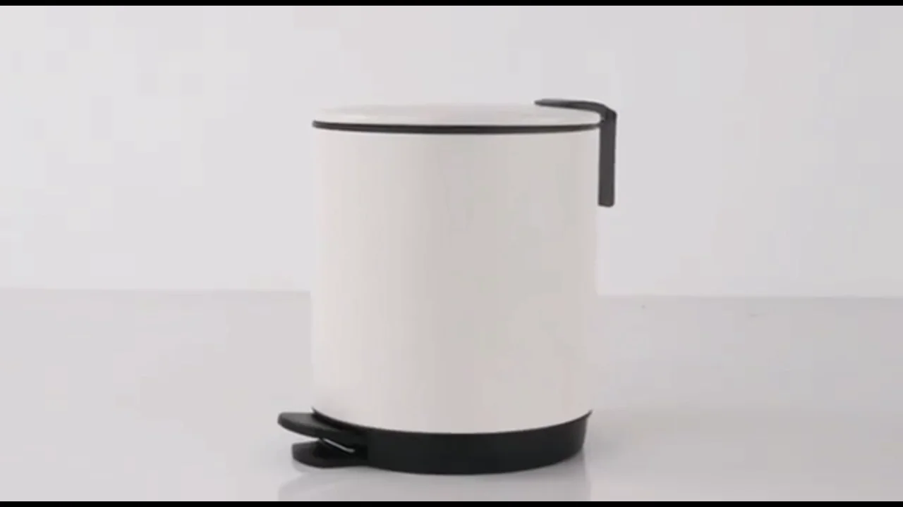 Modern Bathroom 5l Trash Can With Soft Closed Keep Open Lid Pedal Bin ...